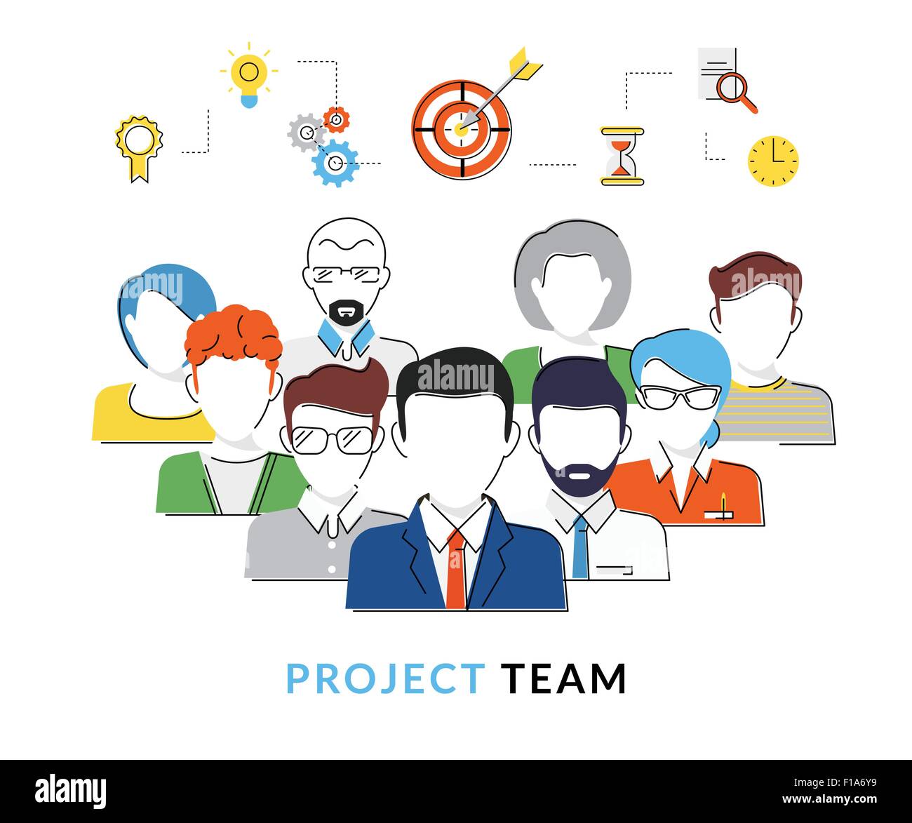 Woman avatar teacher manager Cut Out Stock Images & Pictures - Alamy