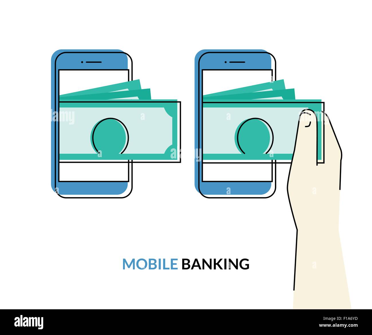Mobile banking service Stock Vector Images - Alamy