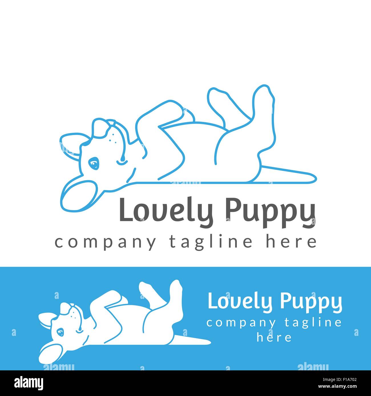 Puppy logo illustration hi-res stock photography and images - Alamy