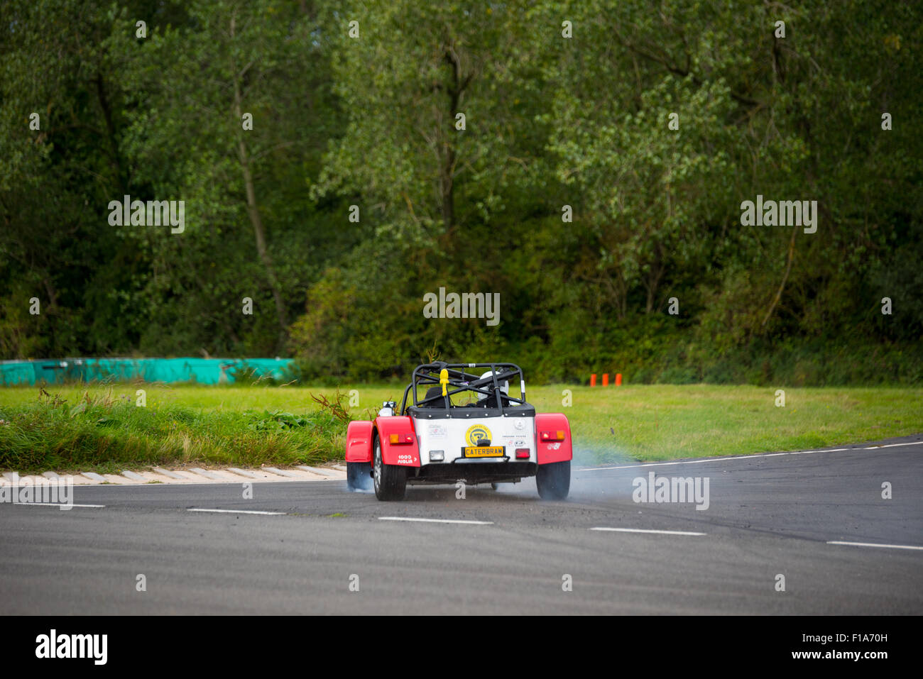 Caterham 7 lotus just about to crash out during the Redline Synthetic ...