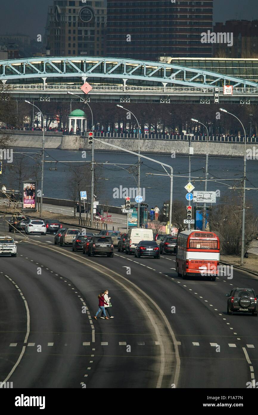Moscow, Russia. Car traffic Stock Photo - Alamy