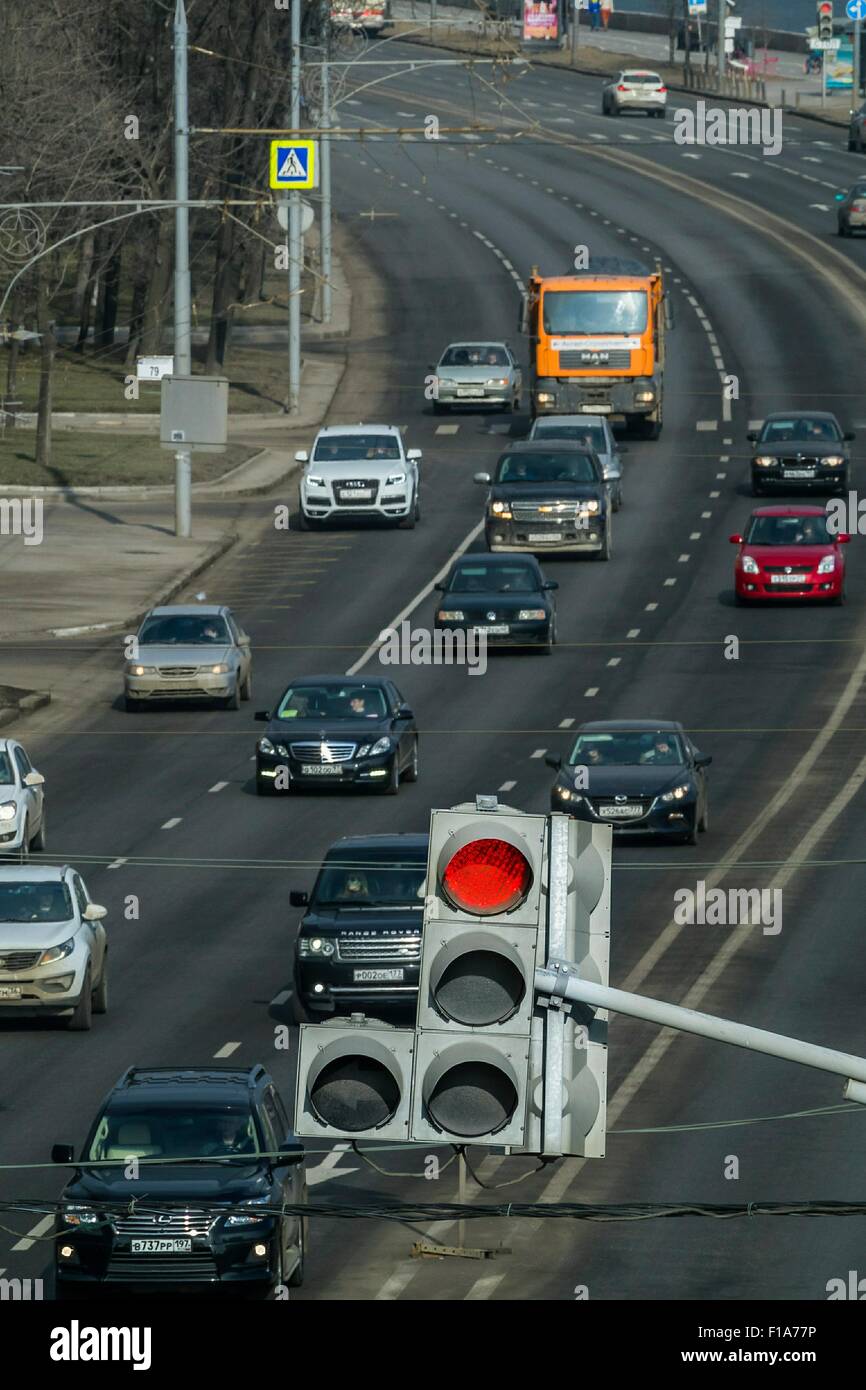 Moscow, Russia. Car traffic Stock Photo - Alamy