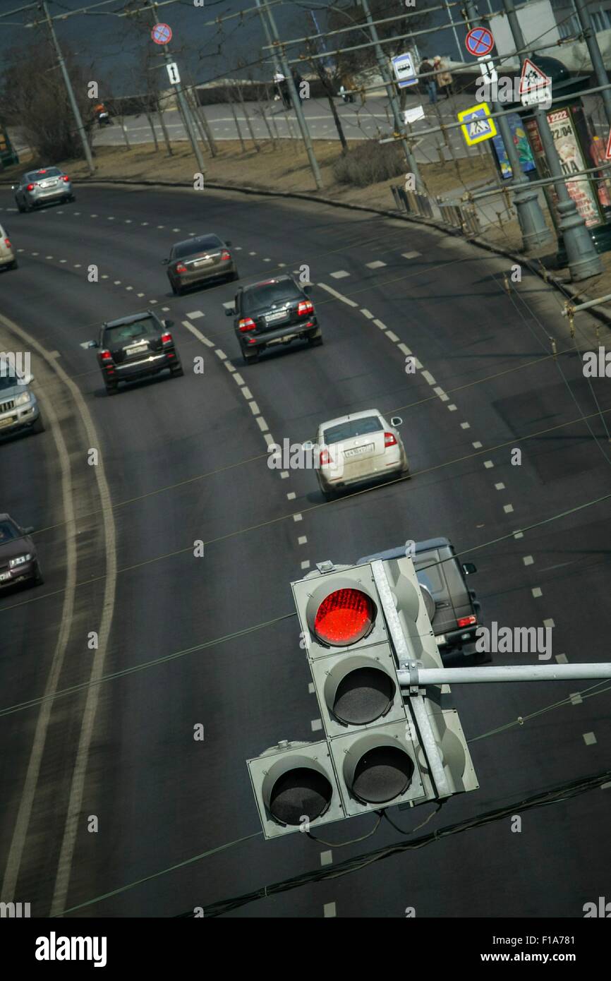 Moscow, Russia. Car traffic Stock Photo - Alamy