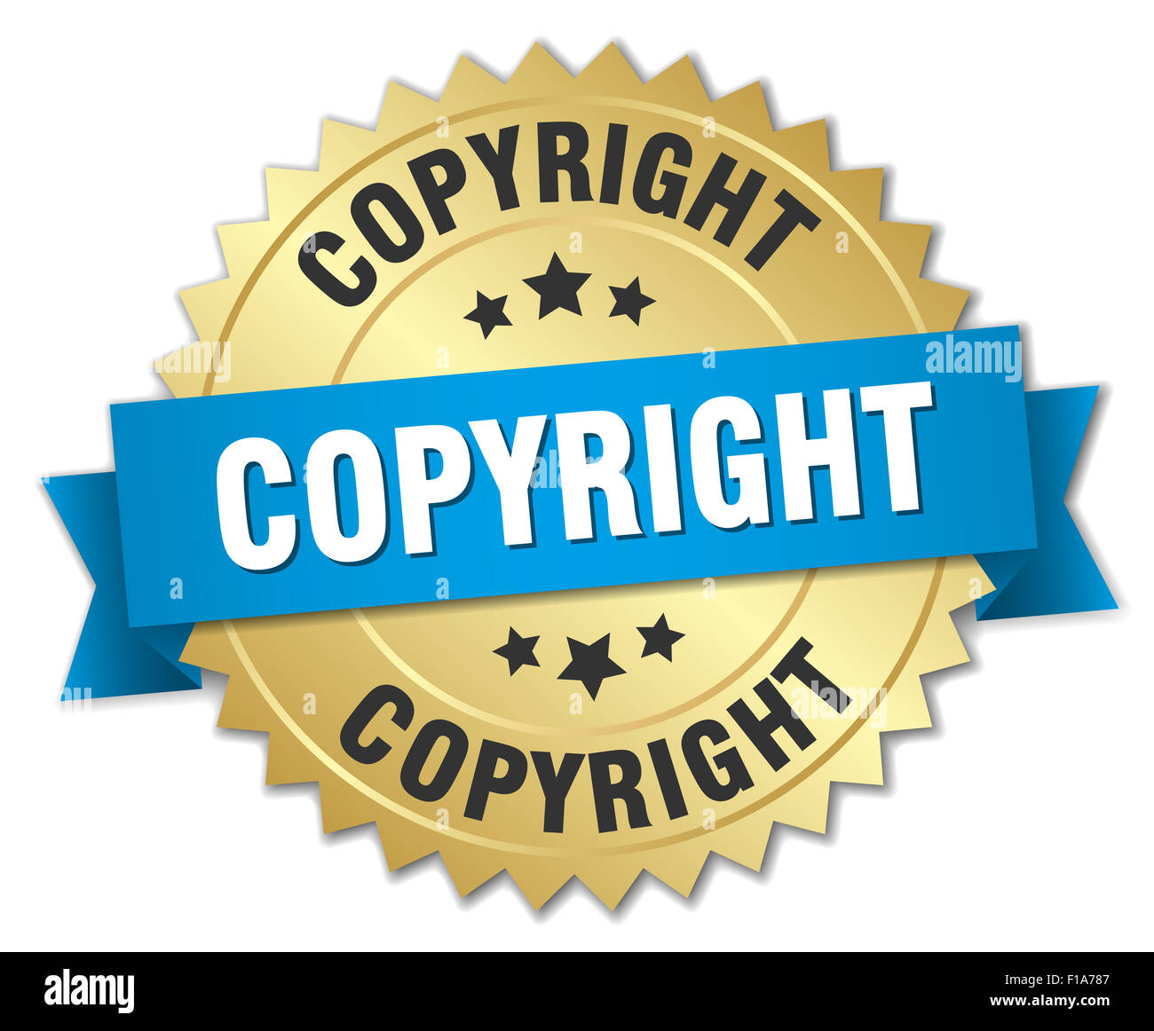 Copyright ribbon label sign Cut Out Stock Images & Pictures - Alamy