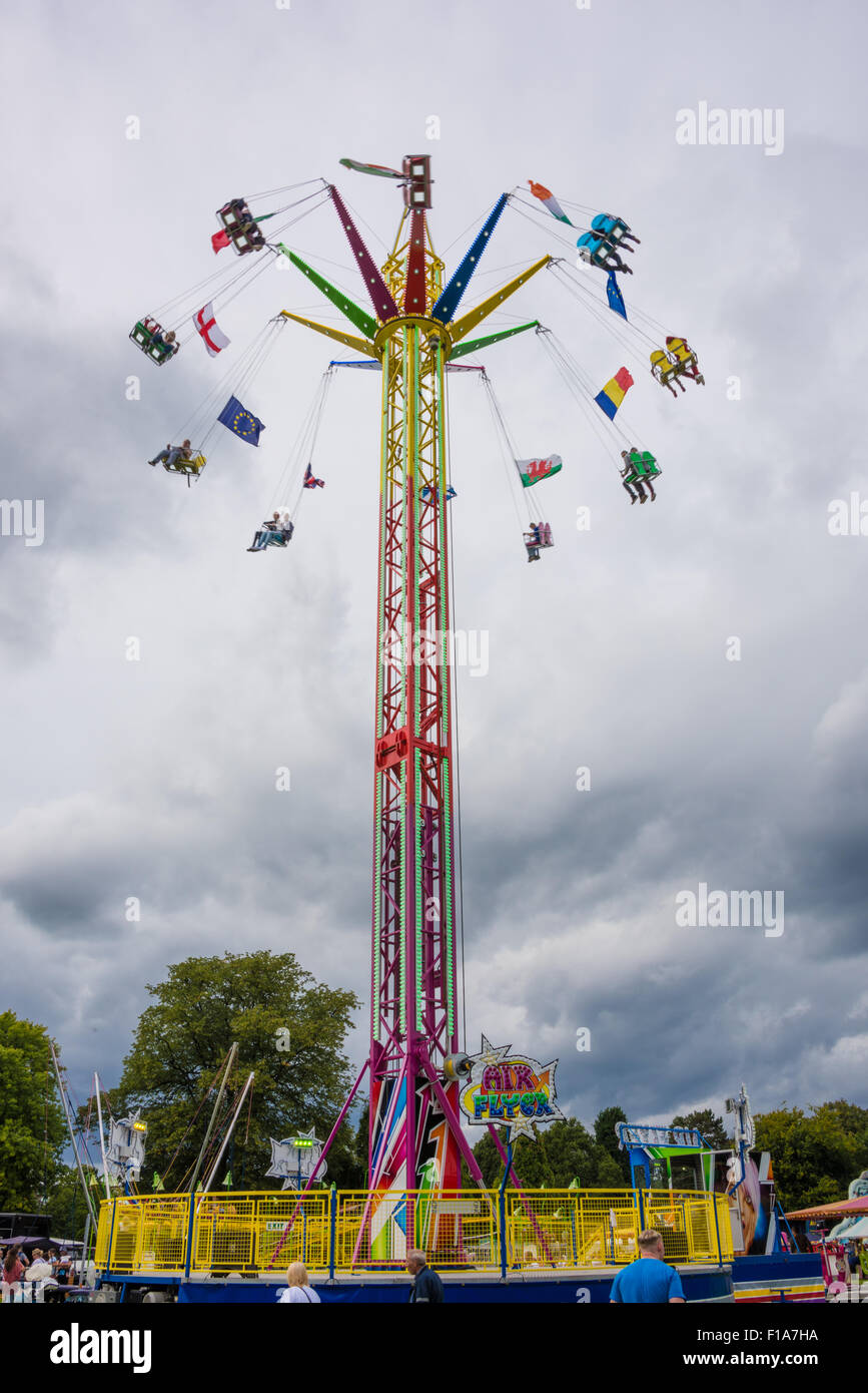 A very high chair carousel at the fun fair at West Park Wolverhampton ...