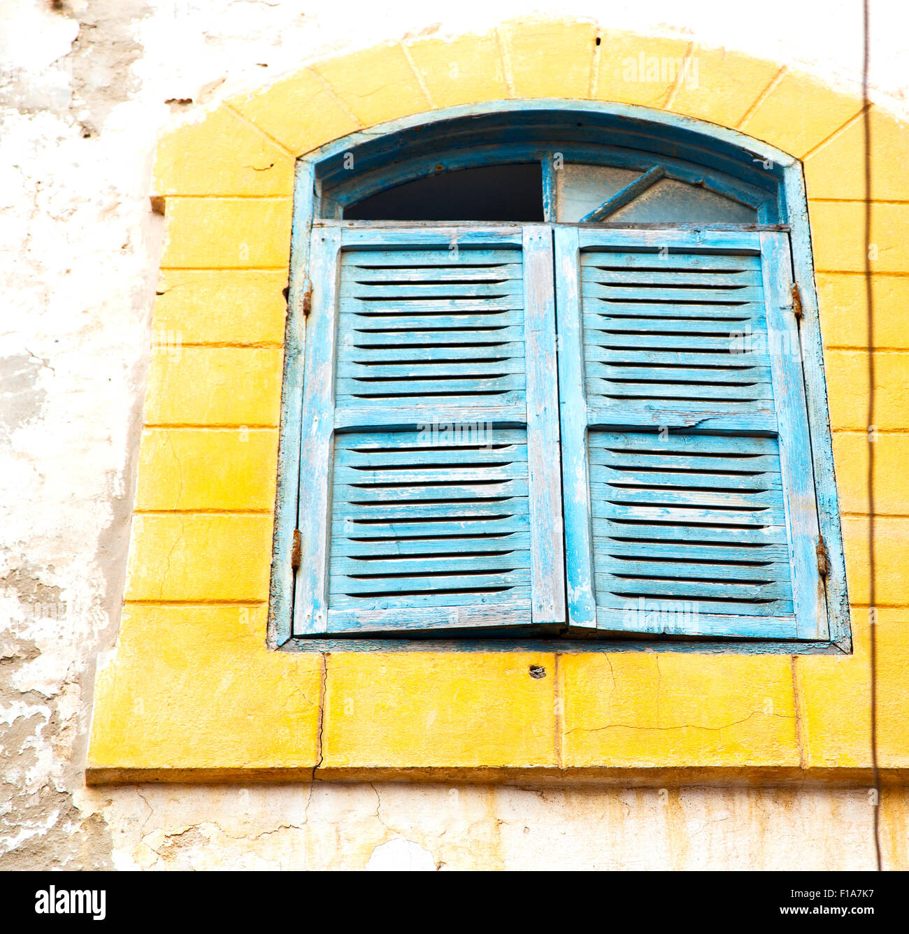 window in morocco africa and old construction wal brick historical ...