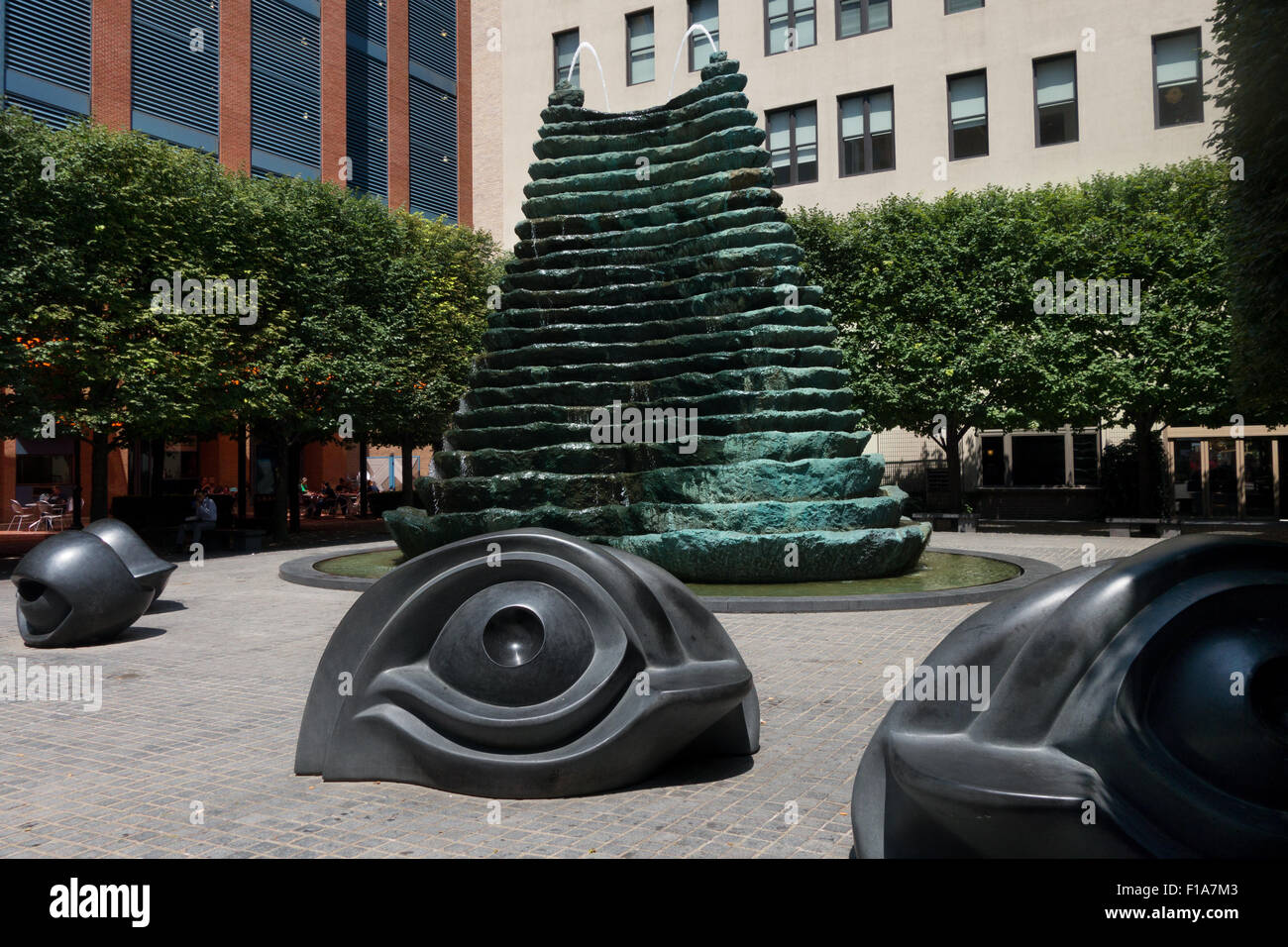 Eyeball benches are a recognizable feature of Agnes R. Katz plaza ...