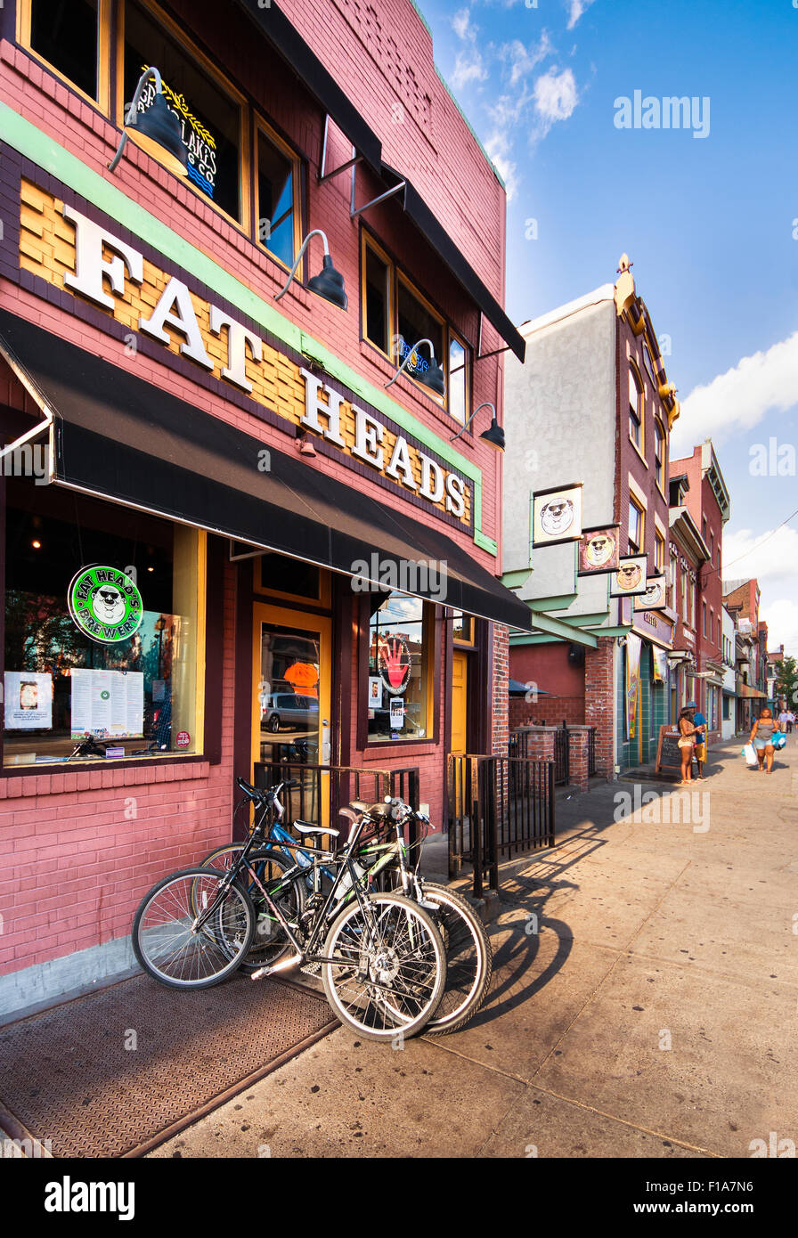 East Carson Street runs through Pittsburgh, Pennsylvania's South Side ...