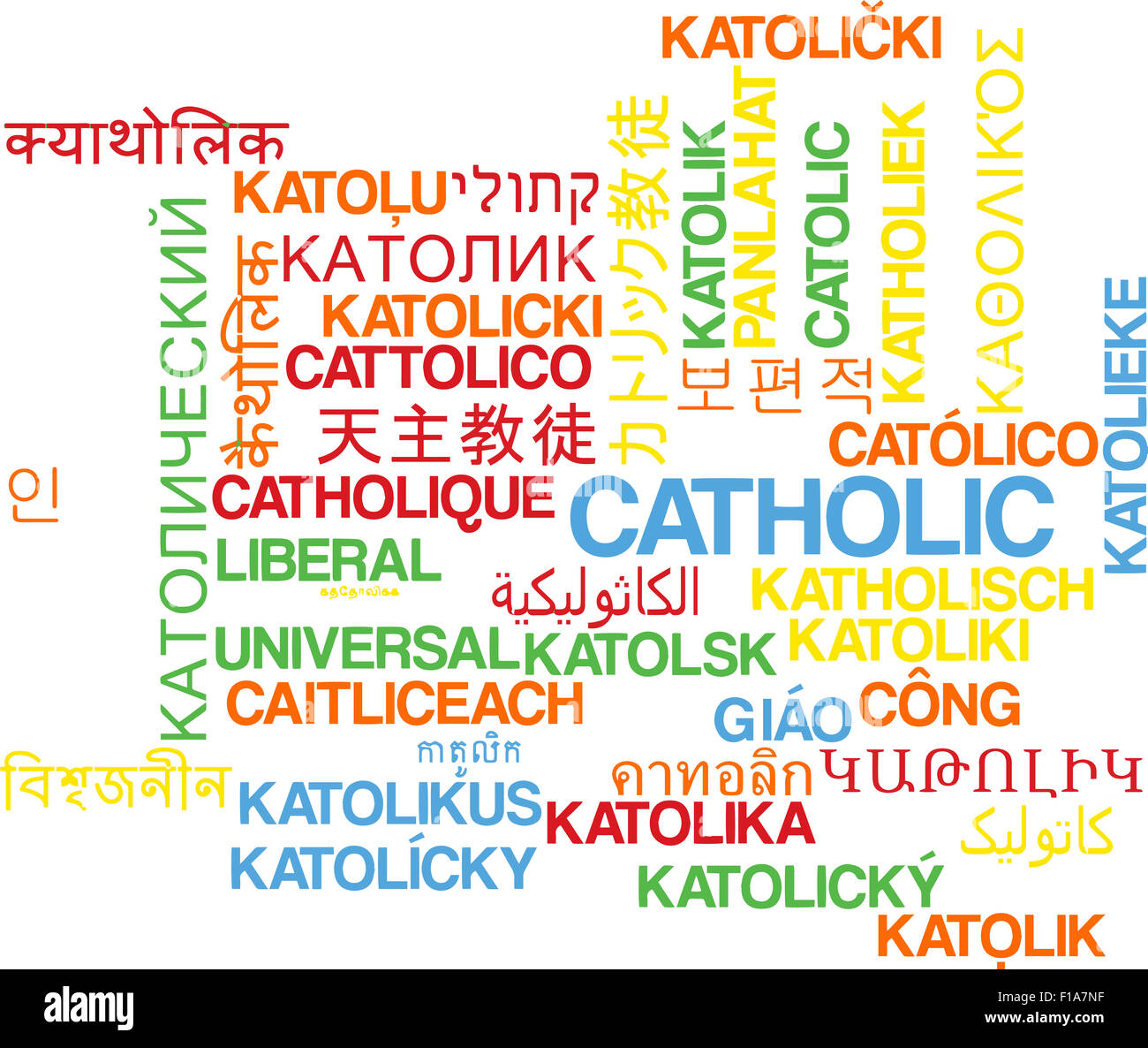 Catholic church word cloud concept hi-res stock photography and images ...