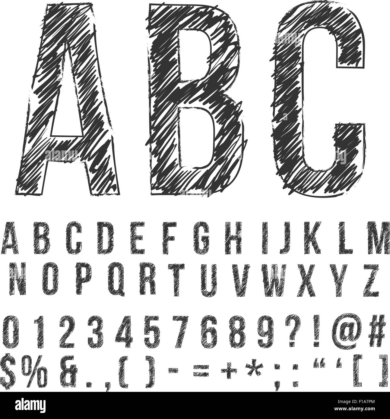 Pencil Font High Resolution Stock Photography and Images - Alamy