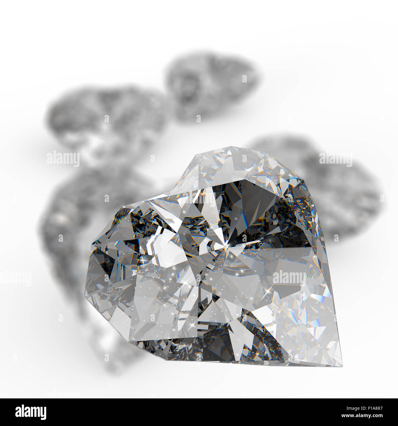 3d diamond heart shape hi-res stock photography and images - Alamy