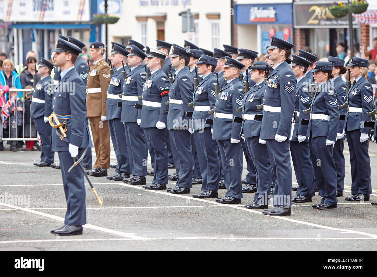 Troops from RAF Halton take part in the inaugural freedom parade ...
