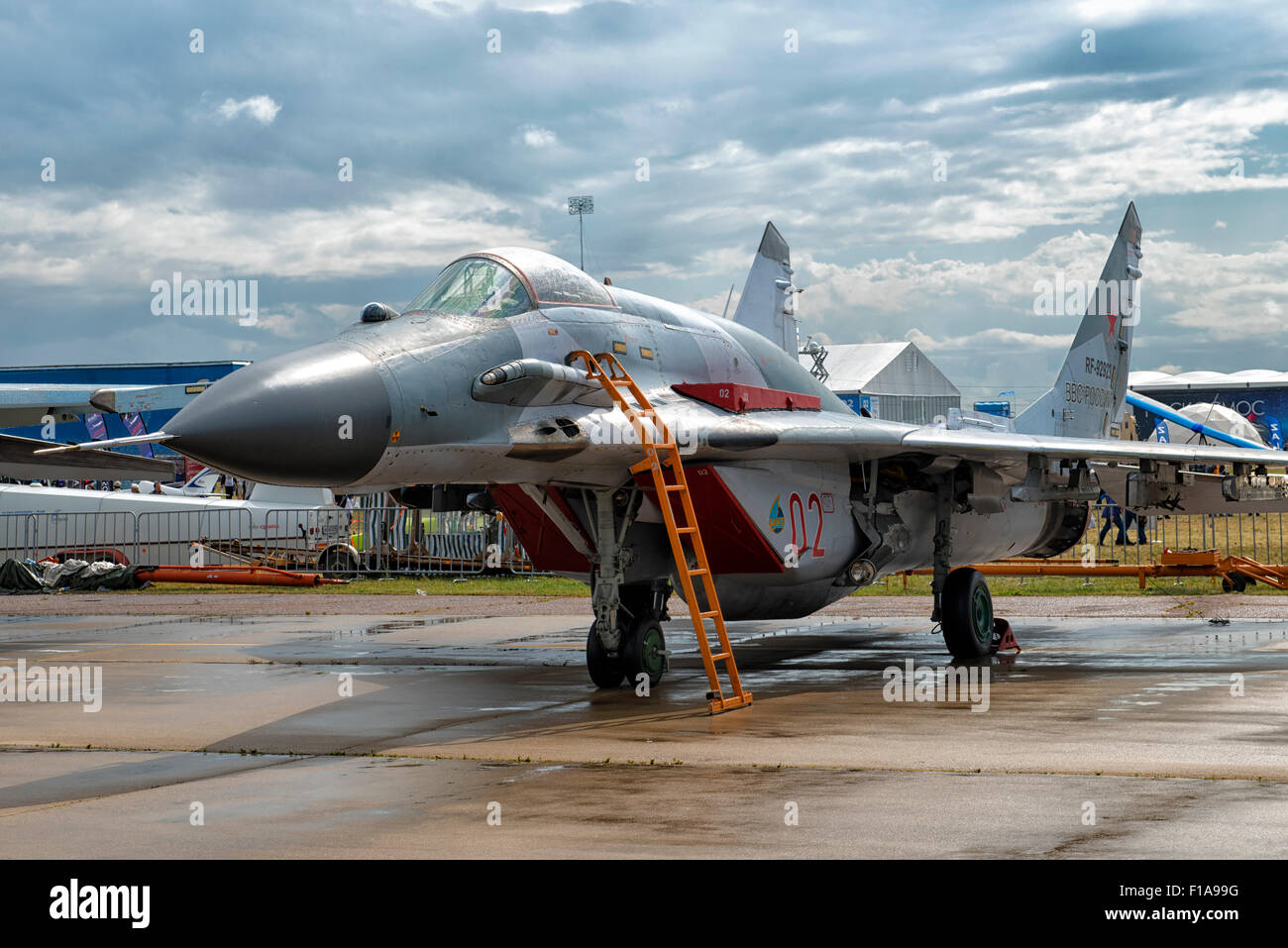 MIG-29SMT Fulcrum at MAKS 2015 Air Show in Moscow, Russia Stock Photo ...