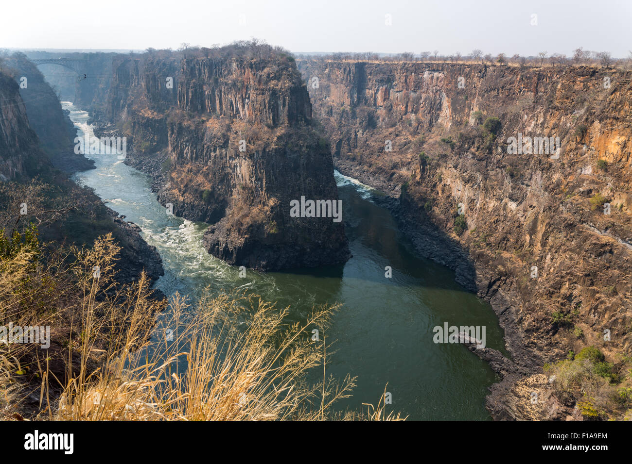 Zambezi river meander wide angle Stock Photo - Alamy