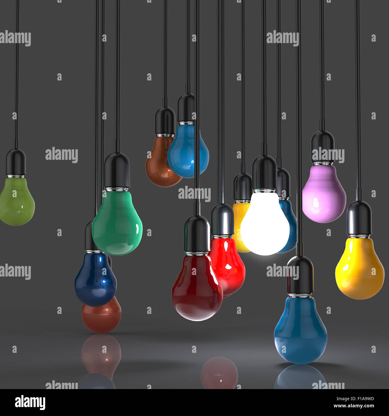 creative idea and leadership concept light bulb as leadership concept ...