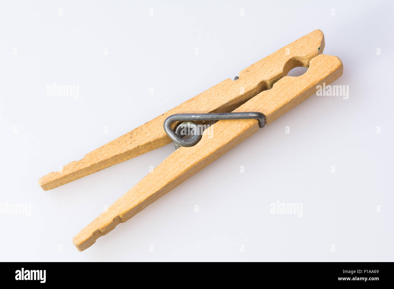 clothes pin on a white background Stock Photo - Alamy