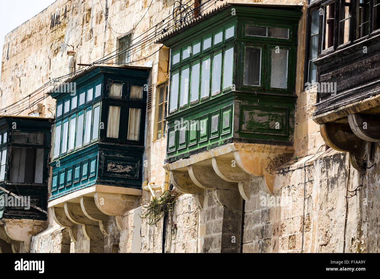 Patterned architecture Valletta Malta Stock Photo - Alamy