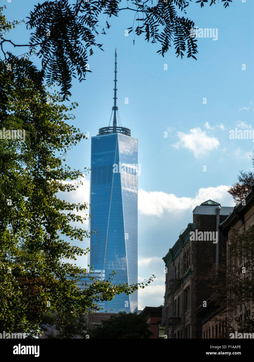 The National September 11 Memorial Site with The Freedom Tower , Lower ...