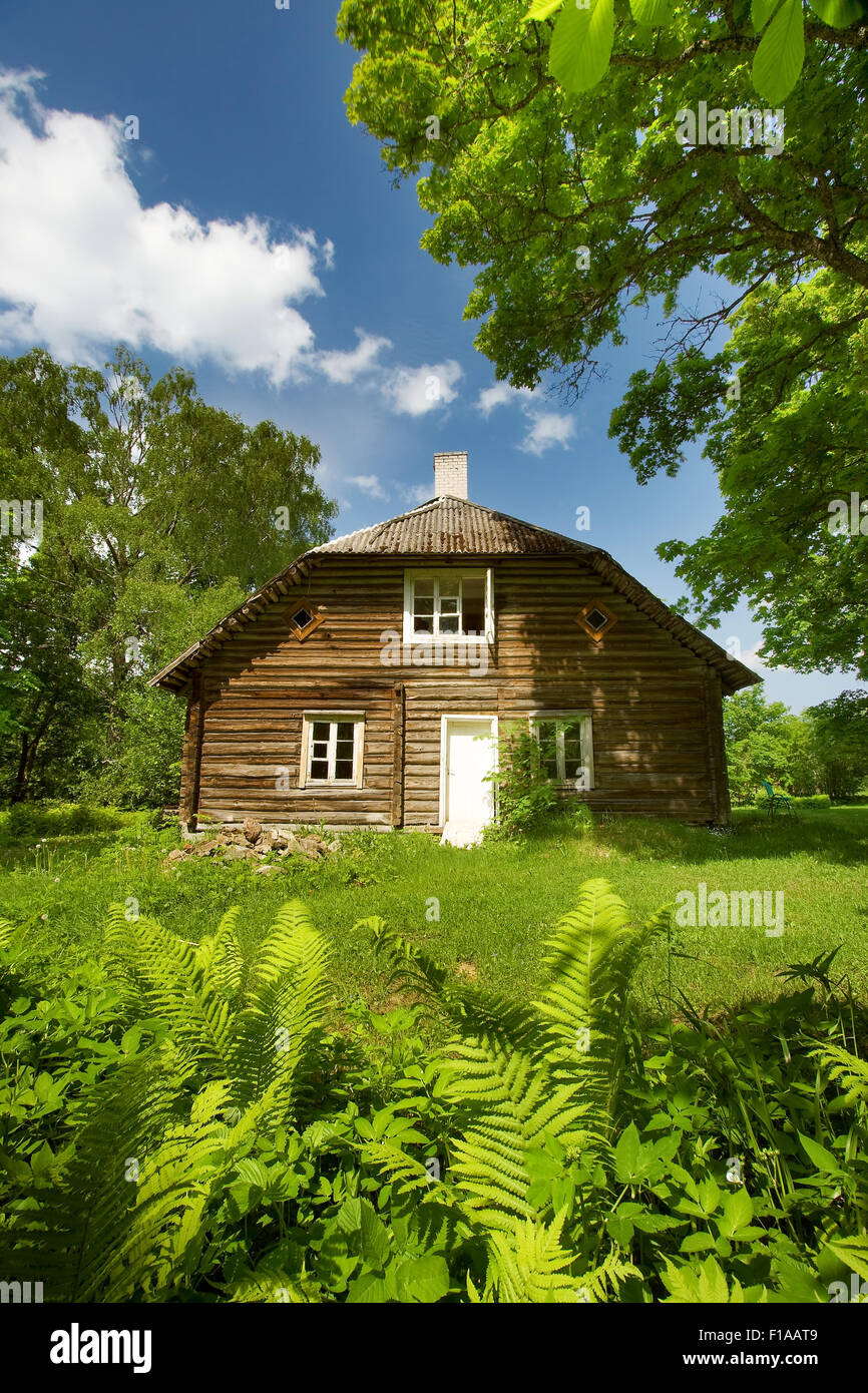 Old house in the forest Stock Photo - Alamy