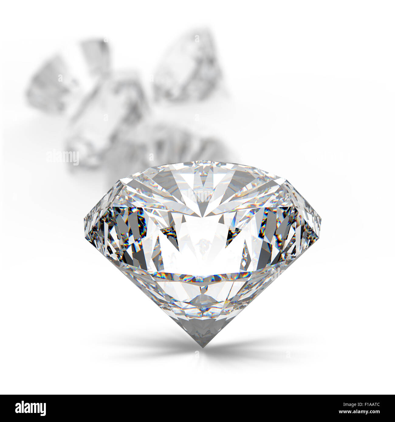 Diamonds isolated on white 3d model Stock Photo - Alamy