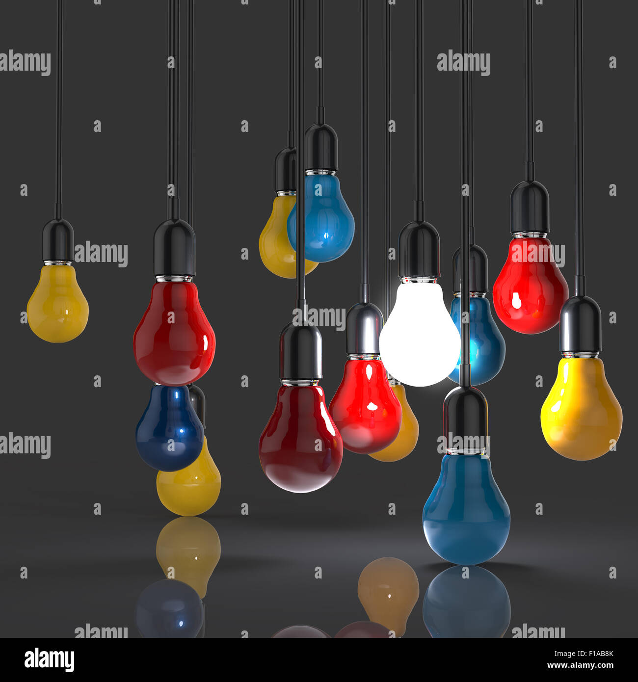 creative idea and leadership concept light bulb as leadership concept ...