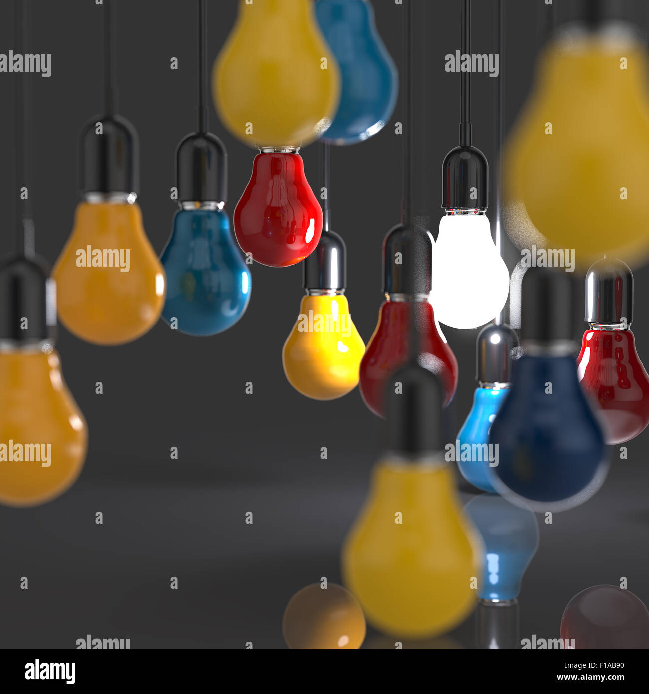 creative idea and leadership concept light bulb as leadership concept ...