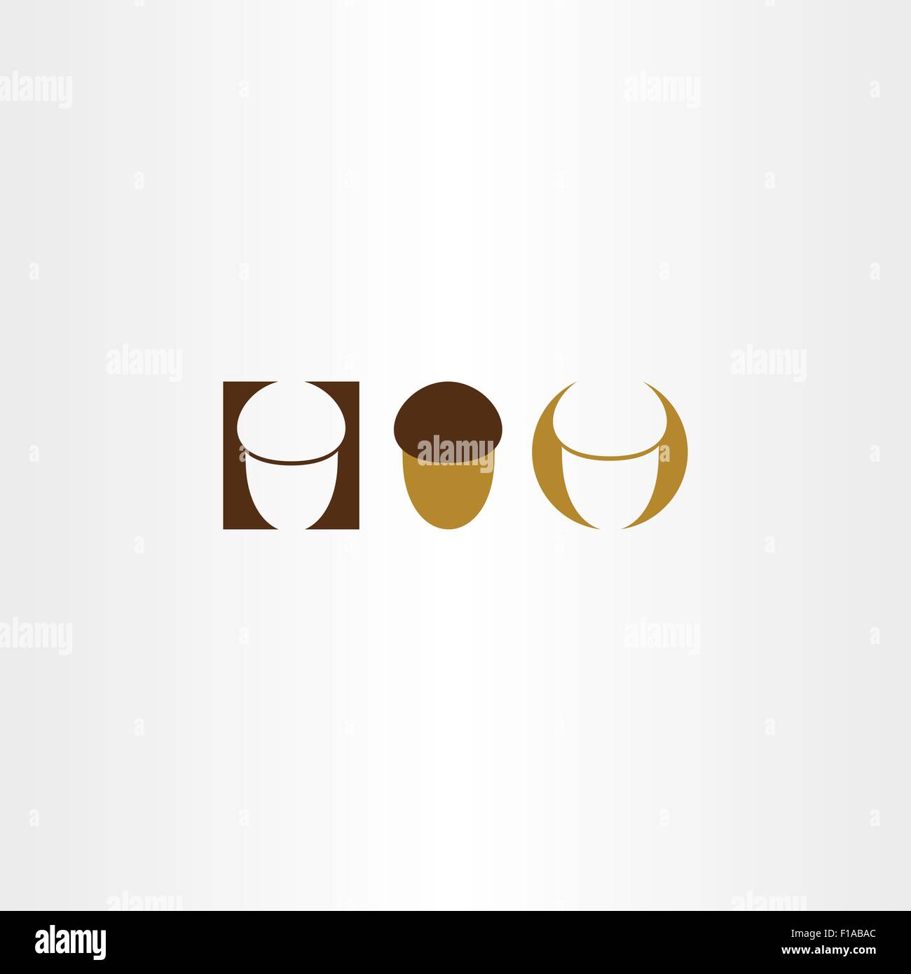 acorn vector logo set element symbol Stock Vector Image & Art - Alamy