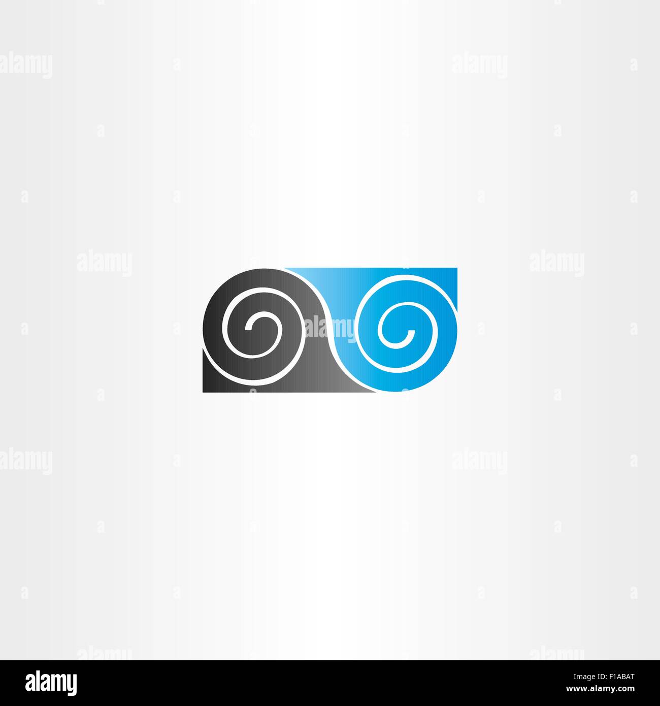 black blue infinity spiral symbol logo emblem Stock Vector Image & Art ...
