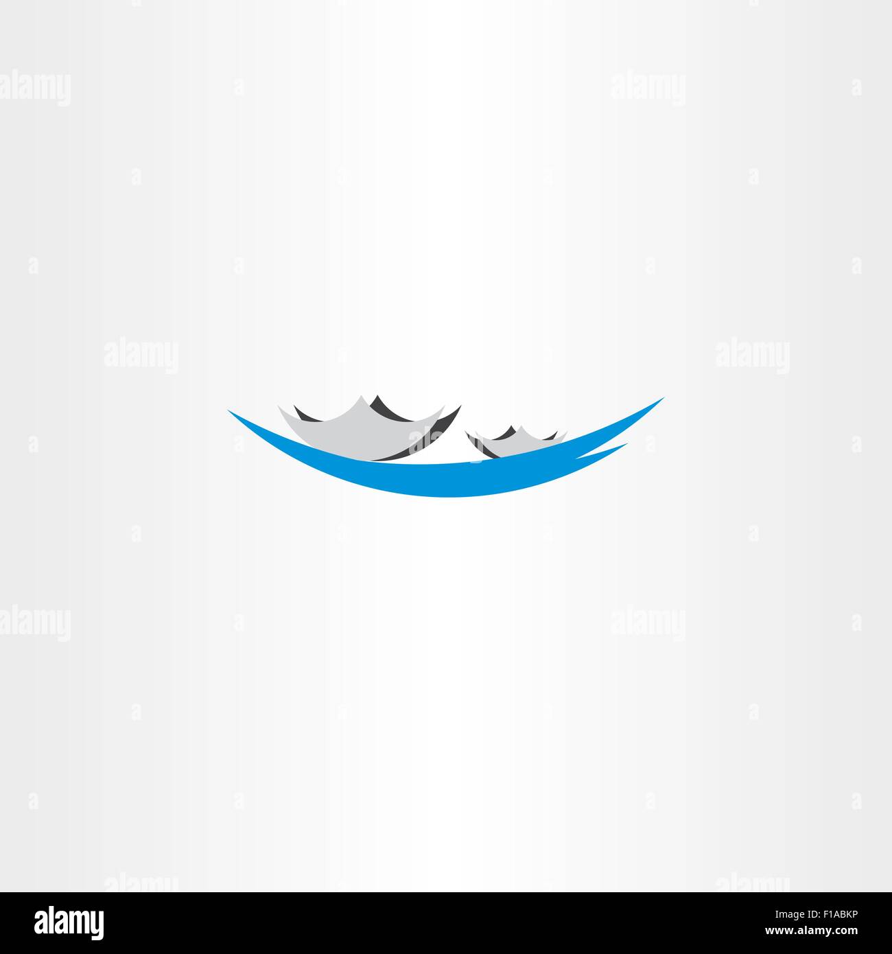 boat in lake vector sign logo symbol Stock Vector Image & Art - Alamy
