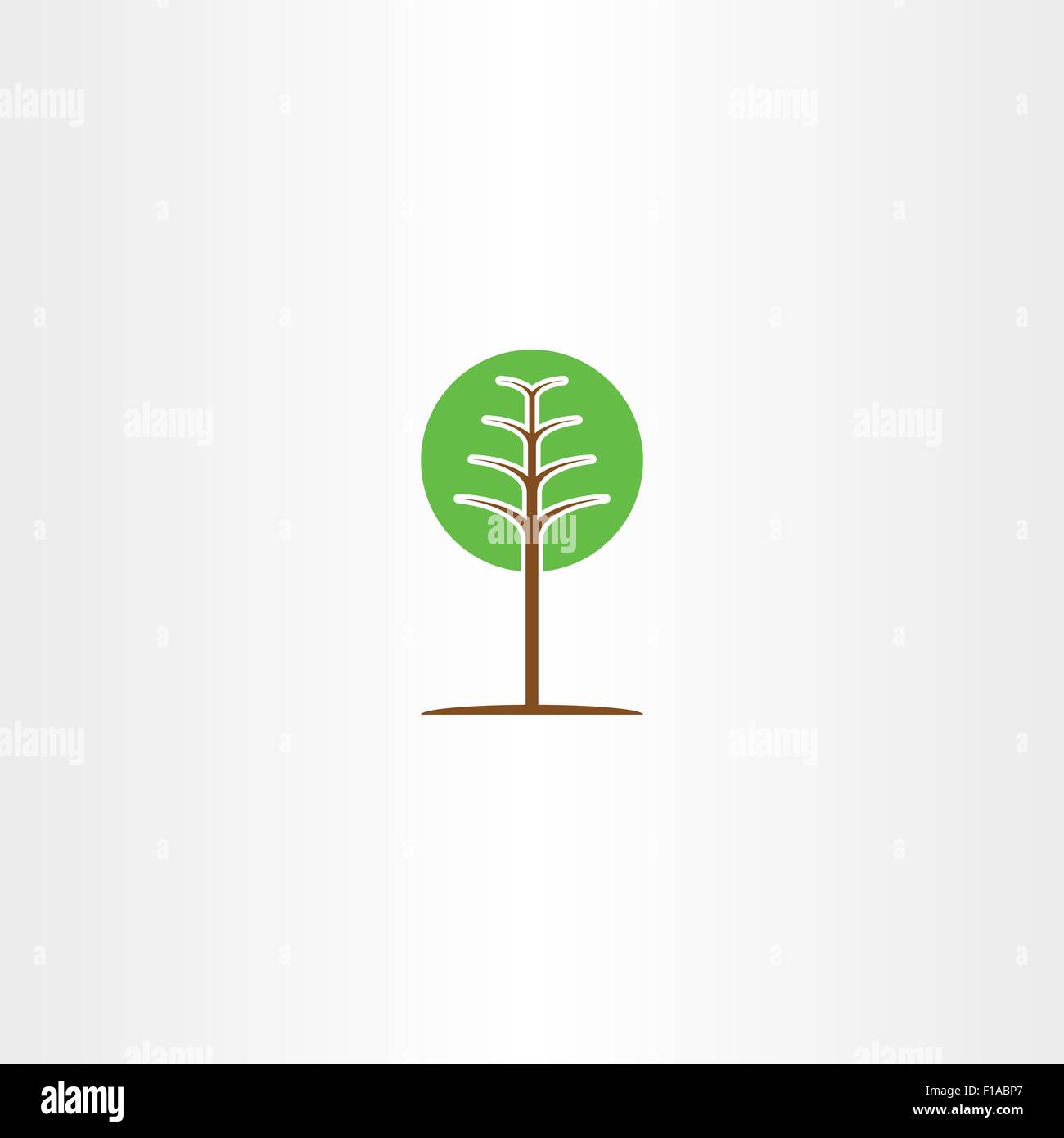 geometric green circle tree icon logo design Stock Vector Image & Art ...