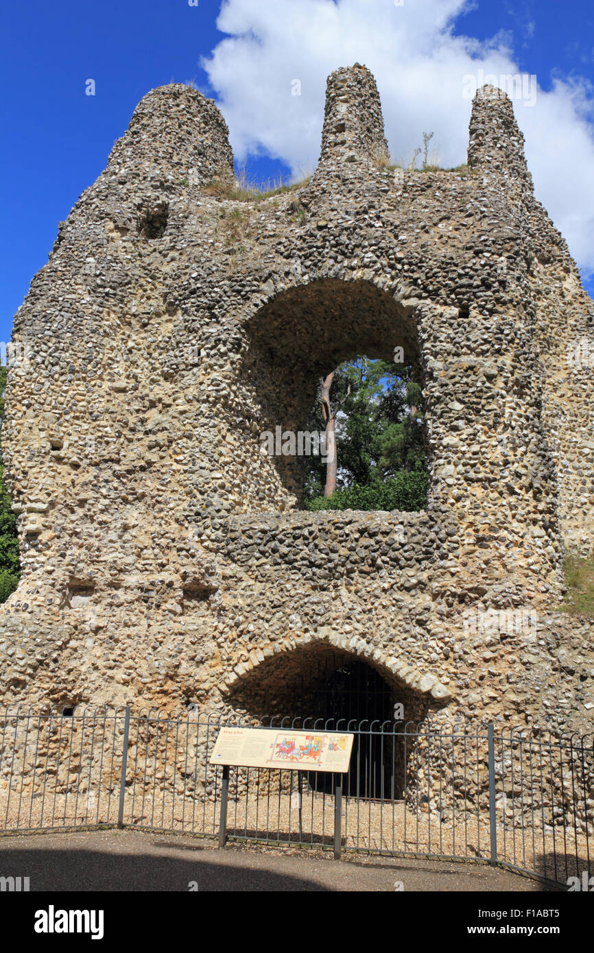 Odiham Castle built by King John near to the Basingstoke Canal ...