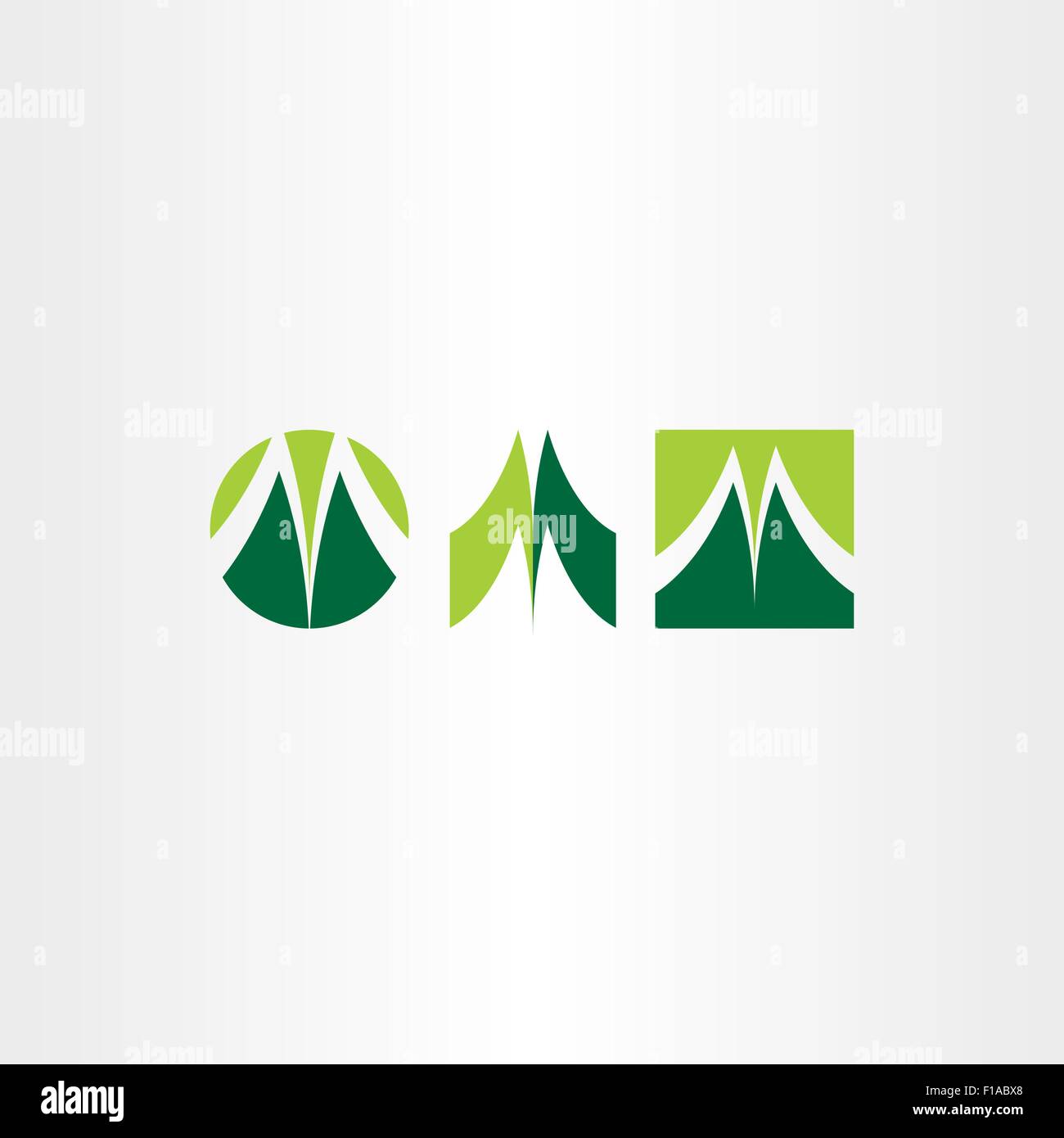 green letter m logo set vector emblem Stock Vector Image & Art - Alamy