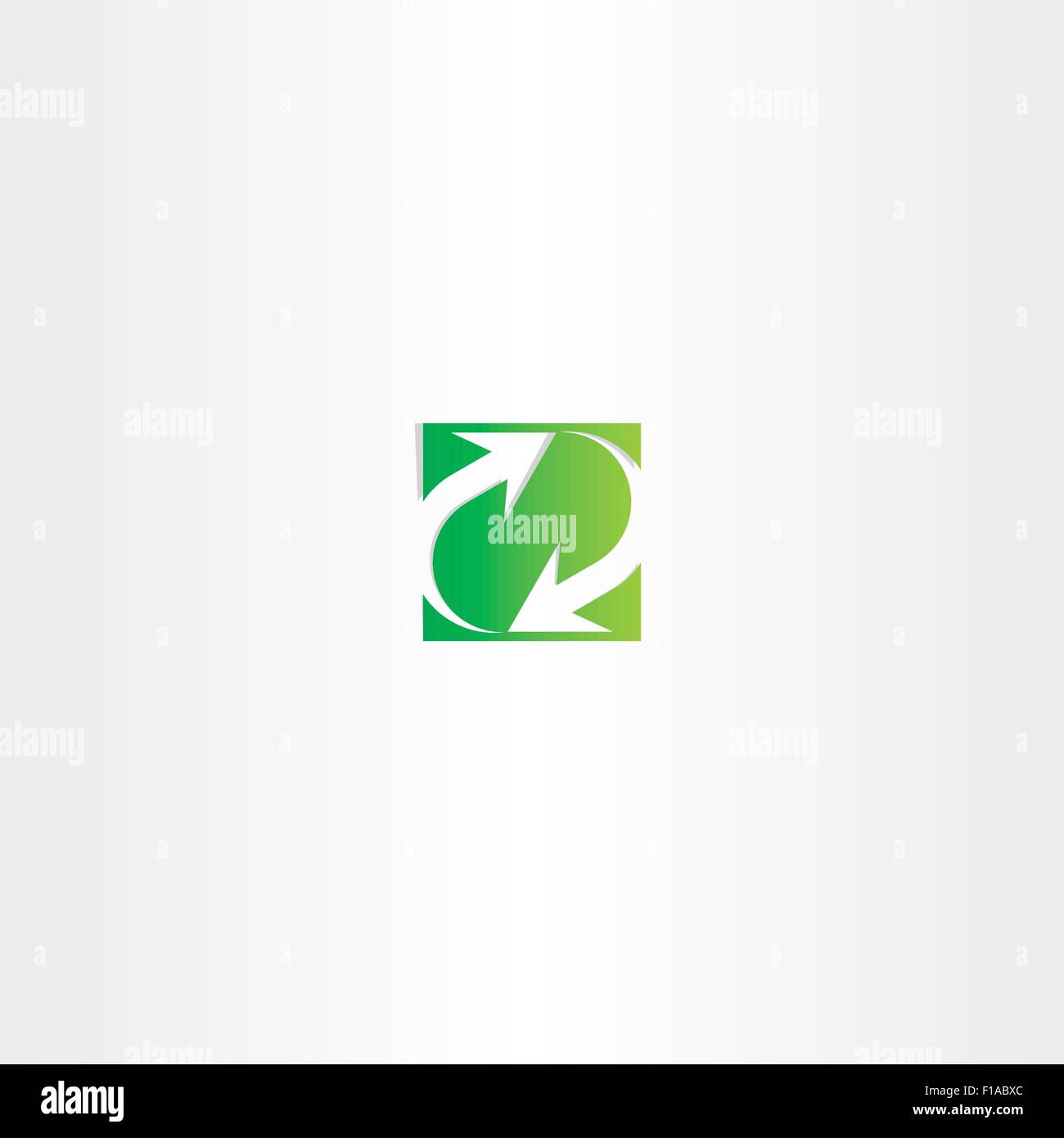 green recycle arrow square sign symbol icon Stock Vector Image & Art ...