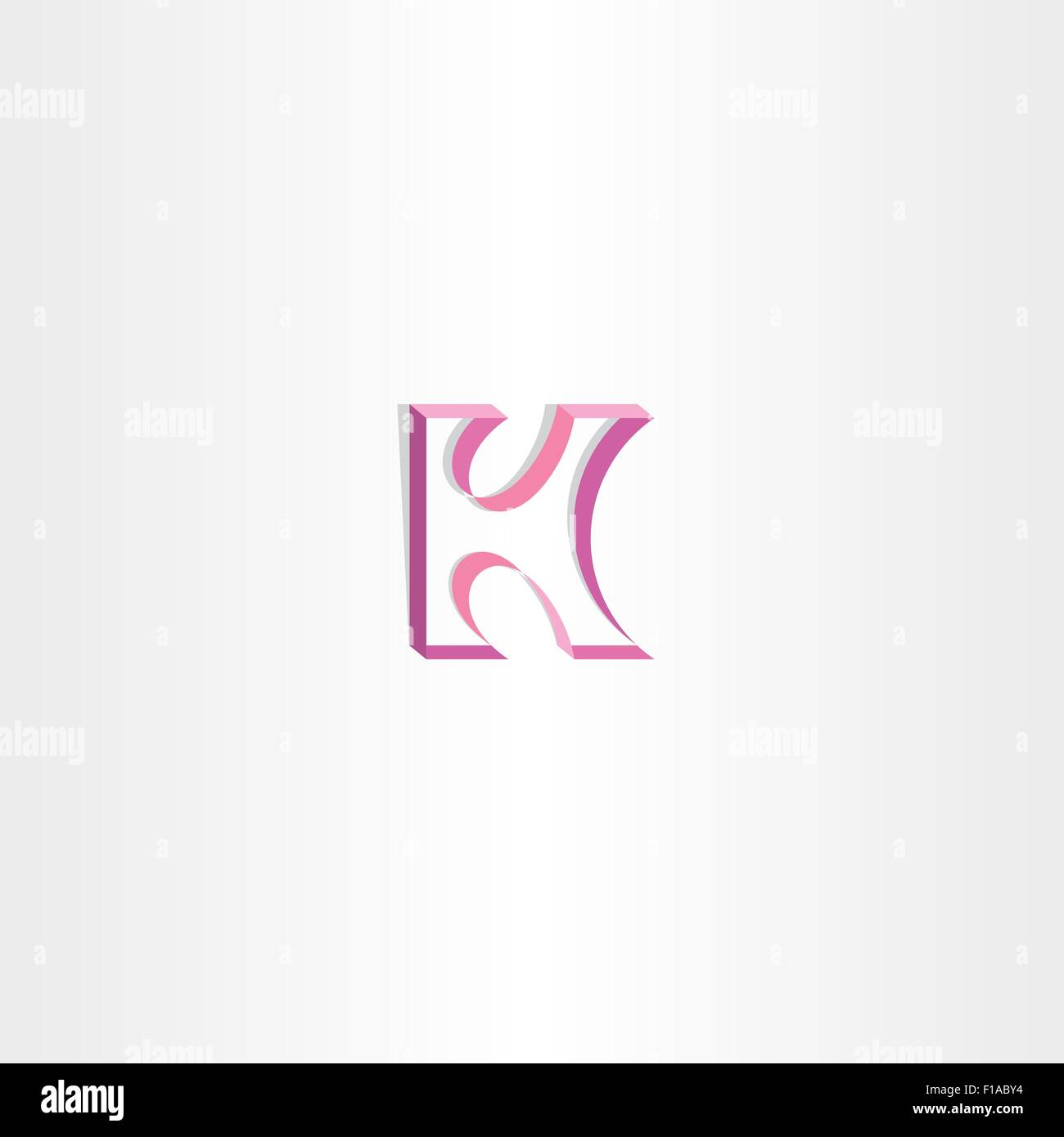 letter k purple ribbon logo element symbol sign Stock Vector Image ...
