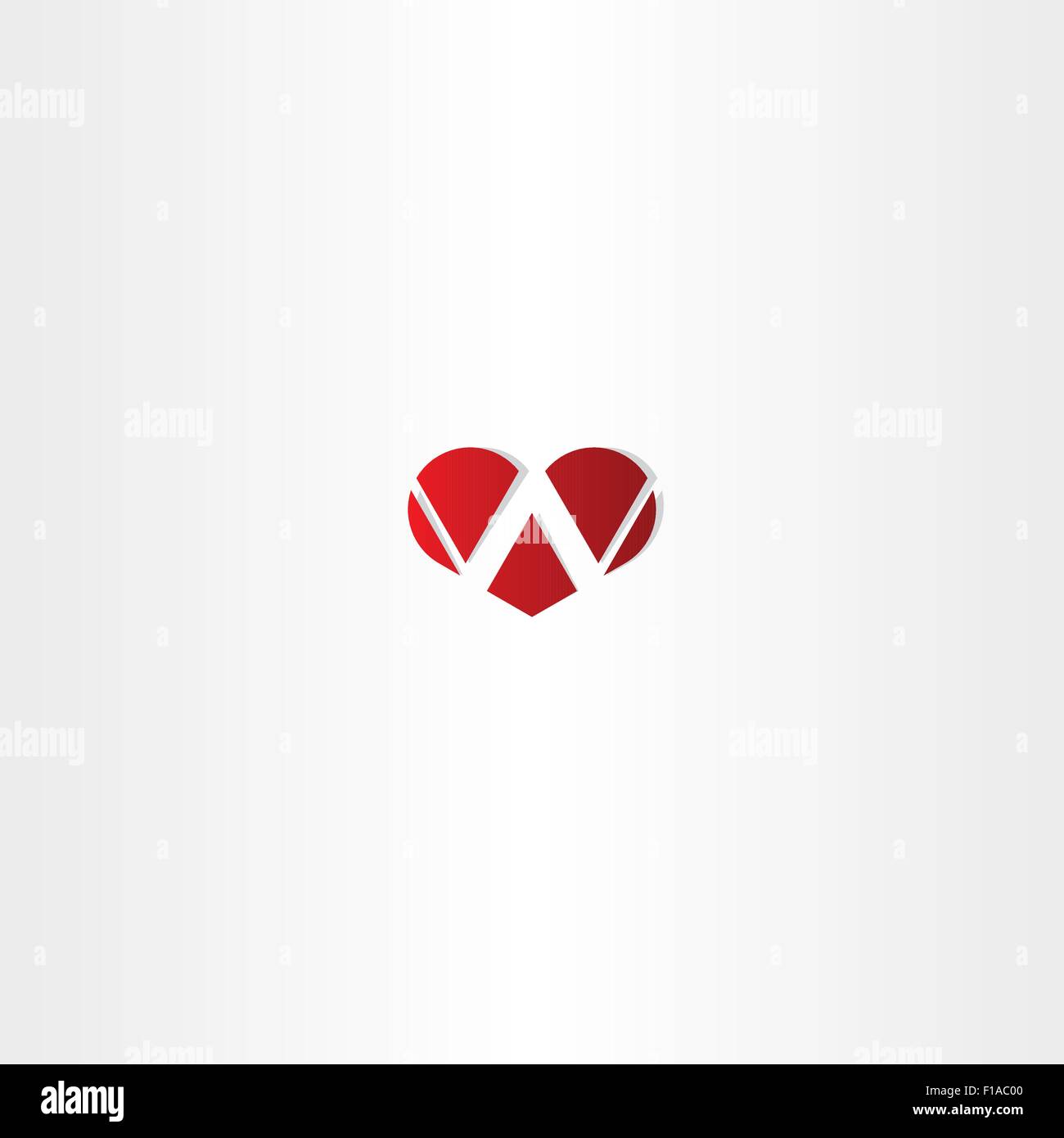 letter w heart vector logotype sign design Stock Vector Image & Art - Alamy