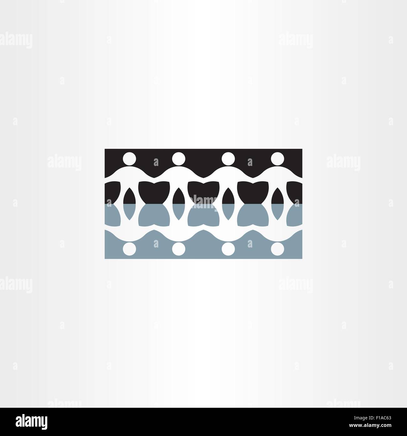 people holding hands reflection icon symbol Stock Vector Image & Art ...