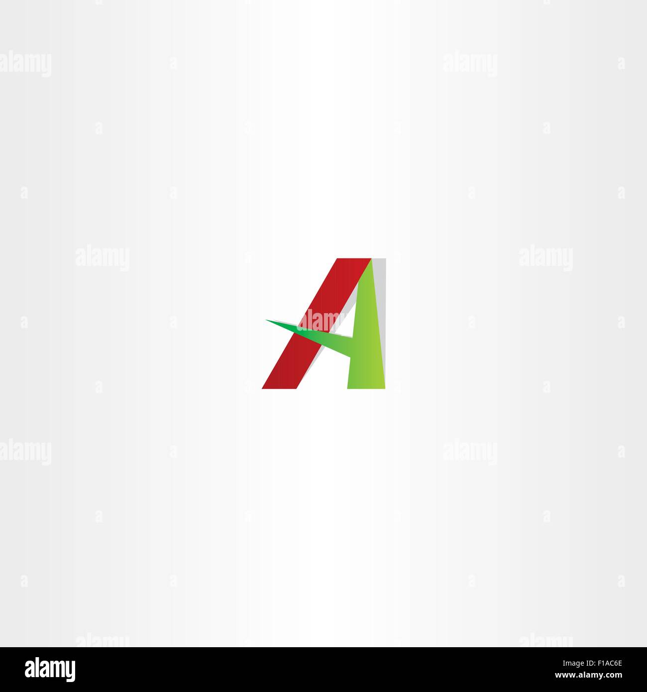 red green letter a logotype sign element logo icon Stock Vector Image ...