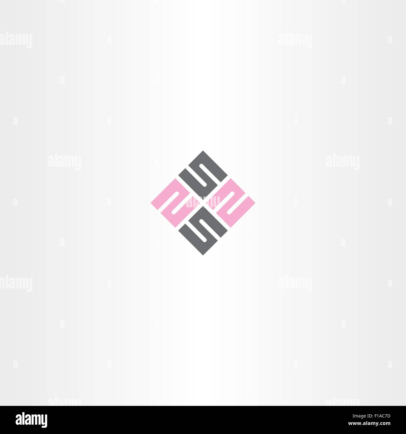 stylized square vector number 5 and 2 five two symbol Stock Vector ...