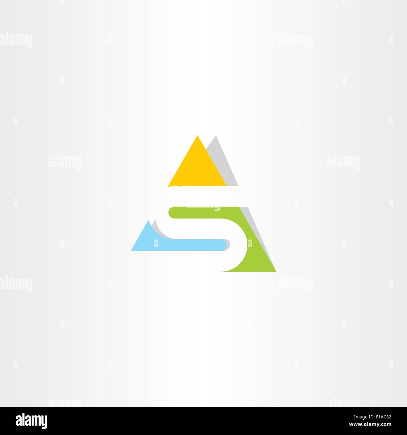 triangle logo letter s logotype icon sign Stock Vector Image & Art - Alamy
