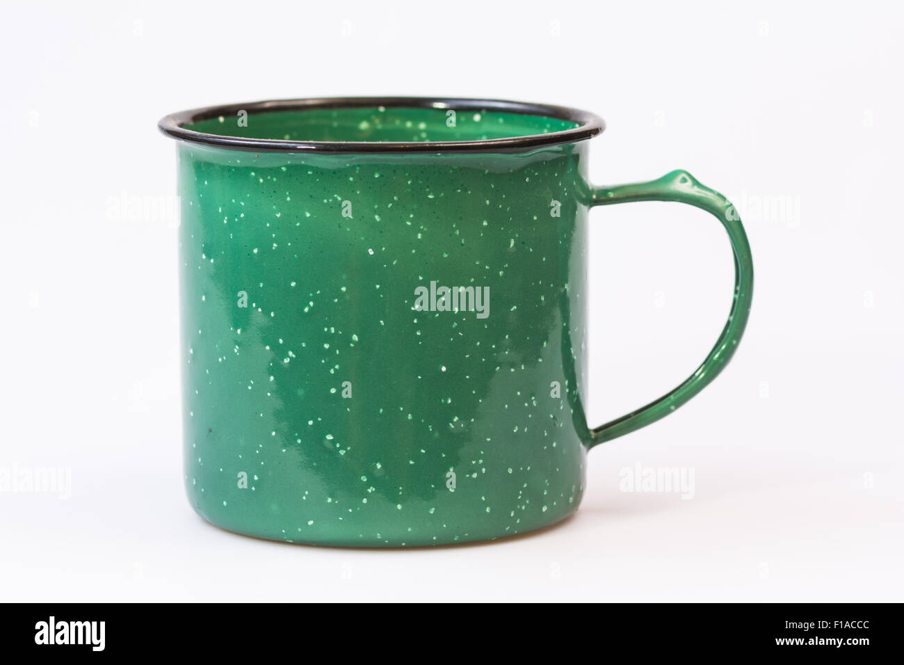 Green camping coffee cup Stock Photo - Alamy