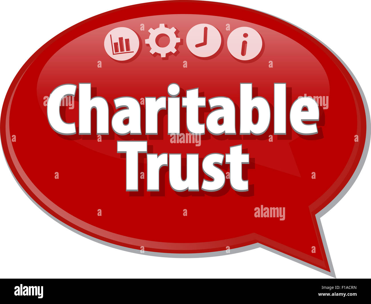 Speech bubble dialog illustration of business term saying Charitable ...