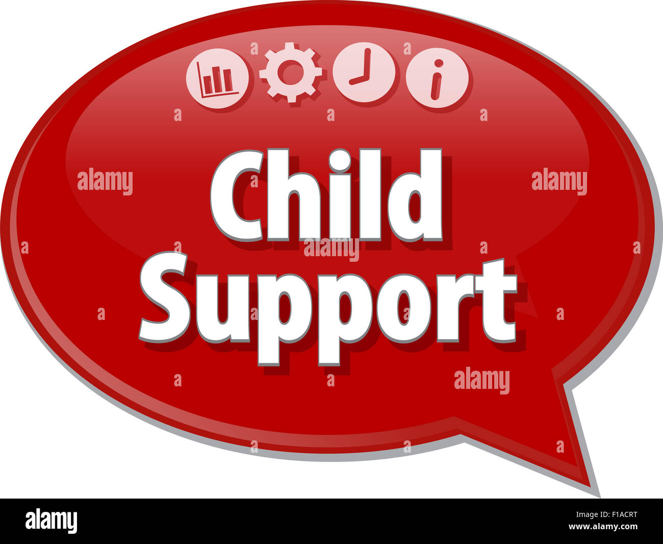 Speech bubble dialog illustration of business term saying Child Support ...