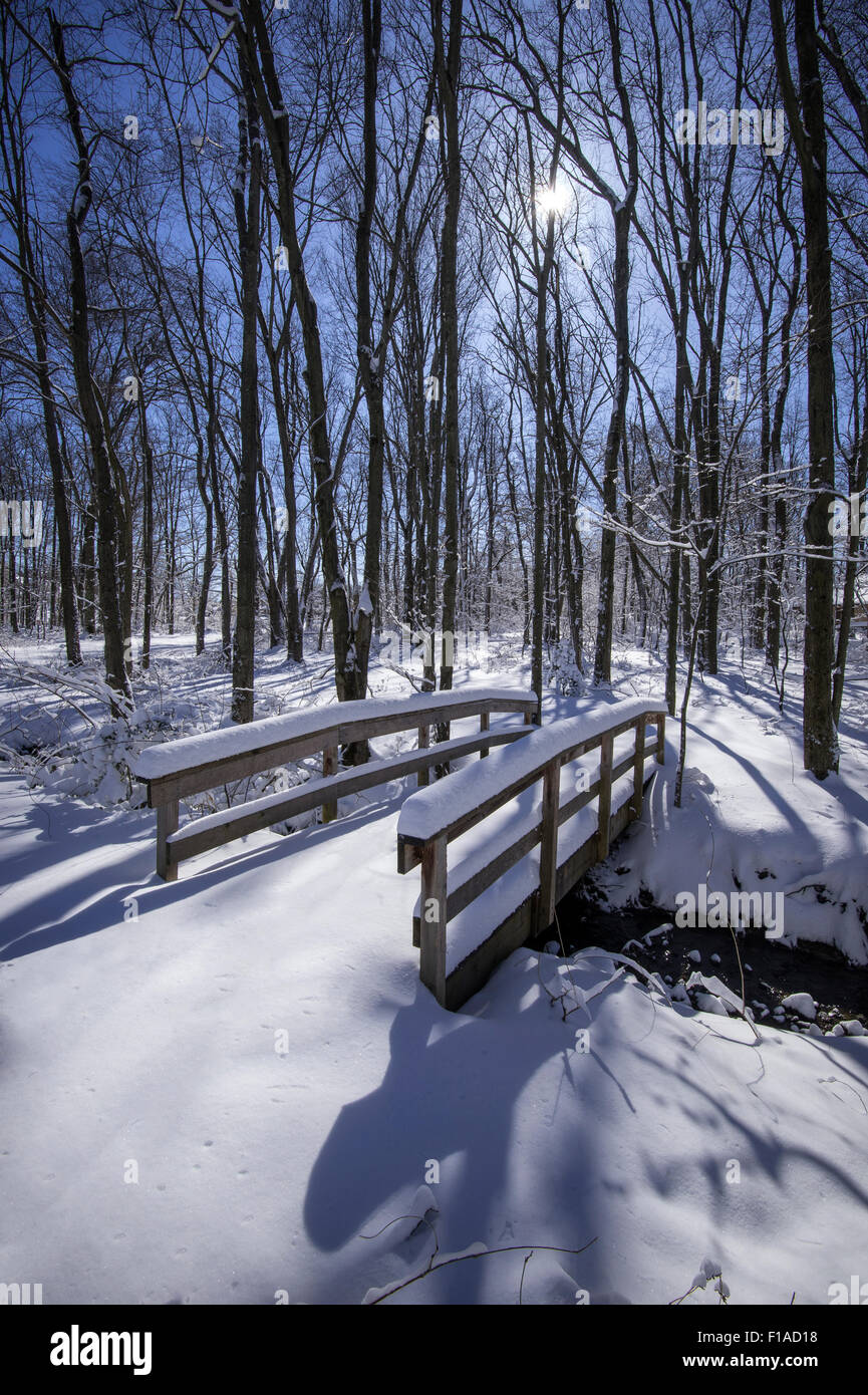 Bridge beautiful snow sunny hi-res stock photography and images - Alamy