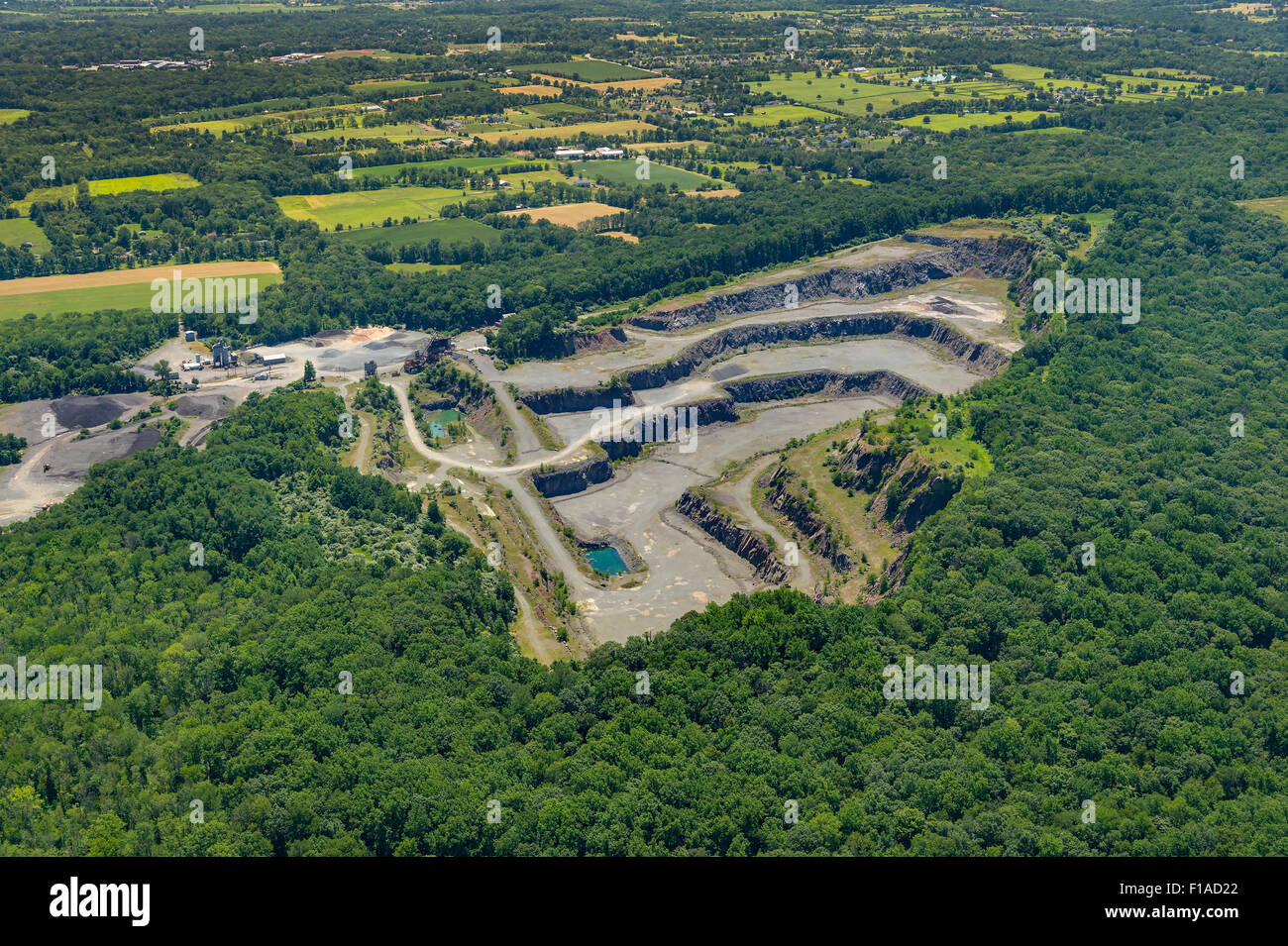Aerial View Of Quarry Stock Photo - Alamy