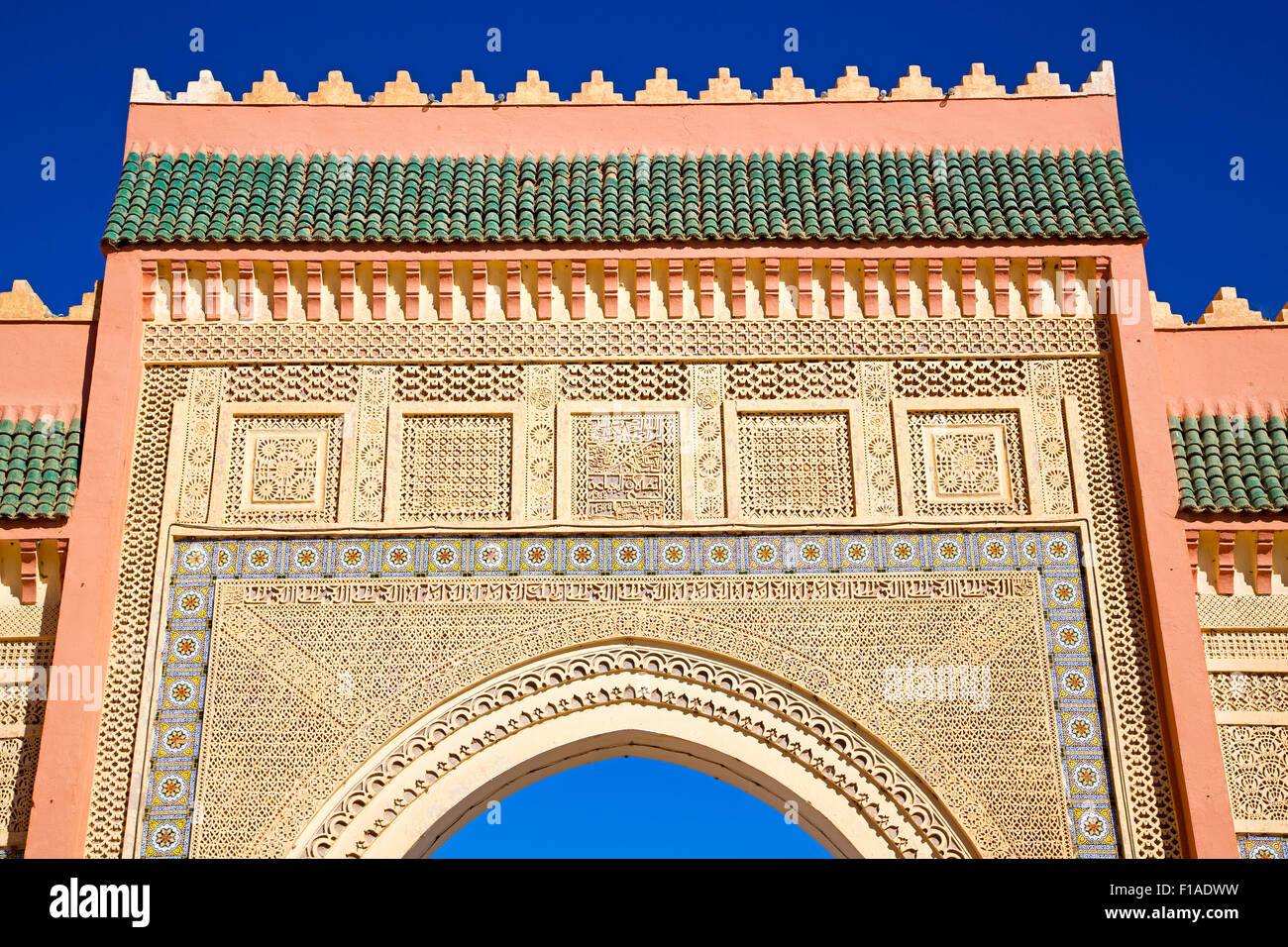 morocco arch in africa old construction in the blue sky Stock Photo - Alamy