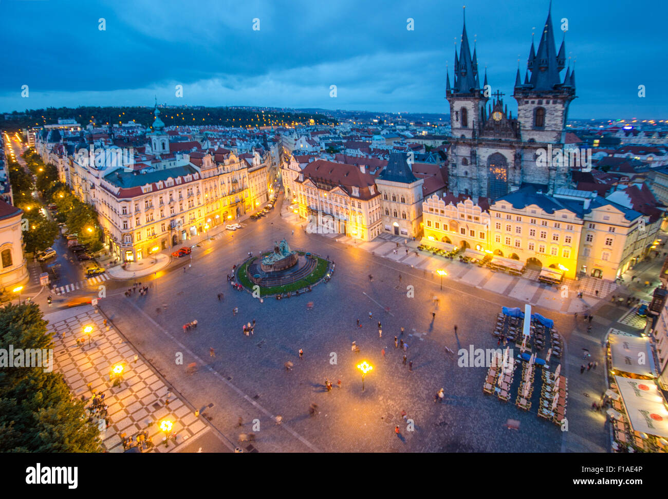 Main square in Prague Stock Photo - Alamy
