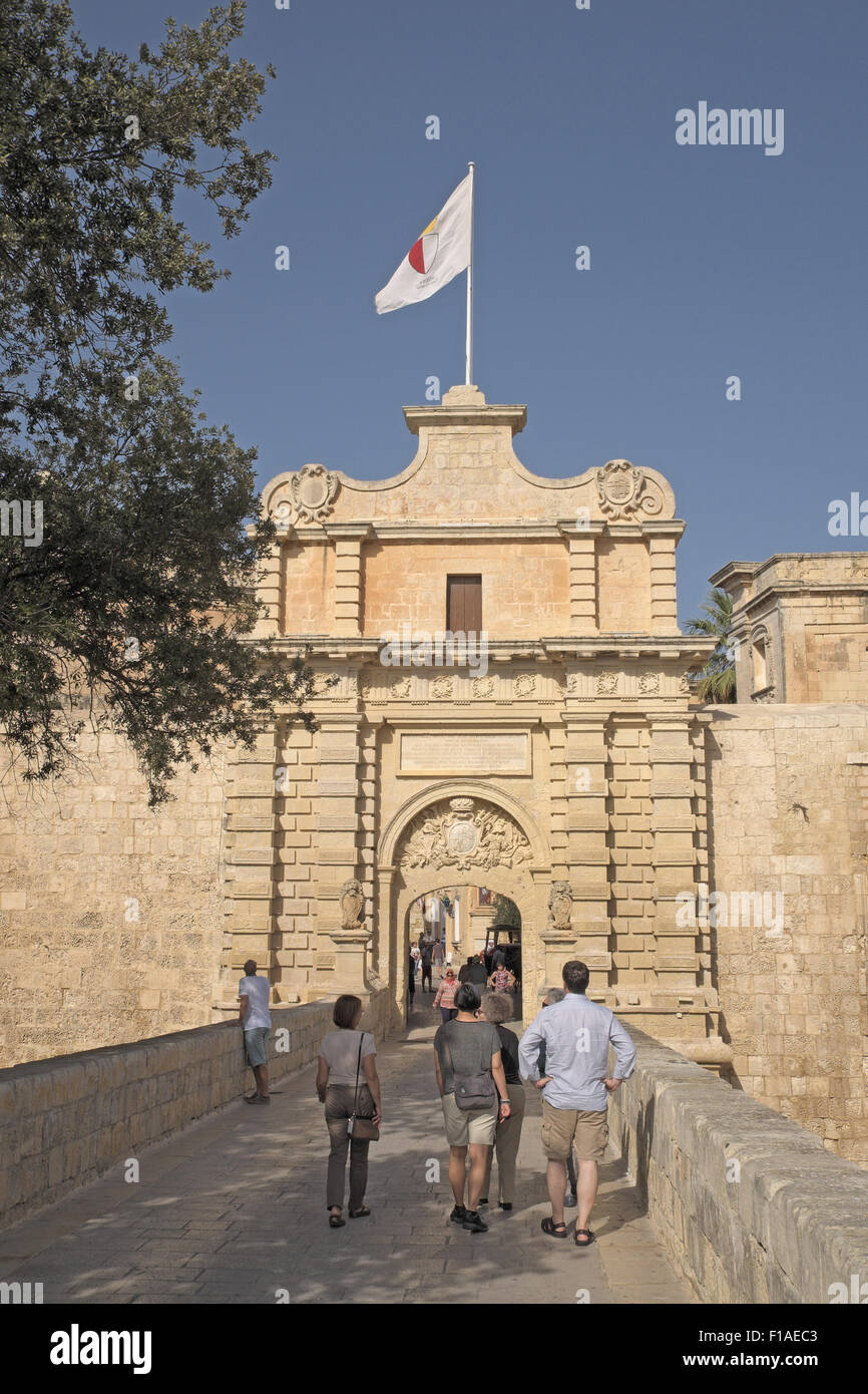 Mdina Gate, the city's main entrance, Mdina, Malta Stock Photo - Alamy