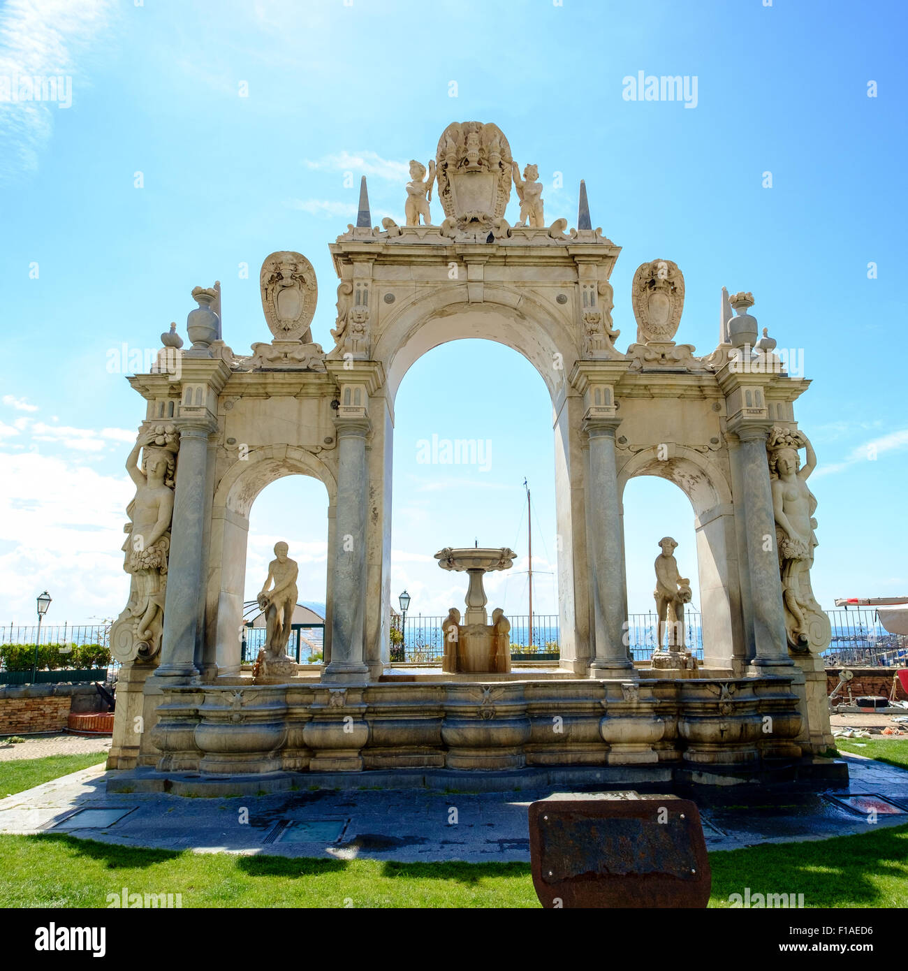 Sculpture of statues in Naples, Italy Stock Photo - Alamy