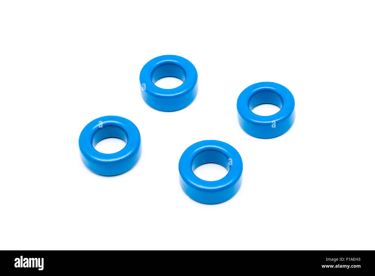 Blue Ferrite Torroid Cores of Inductor and Transformer Stock Photo - Alamy