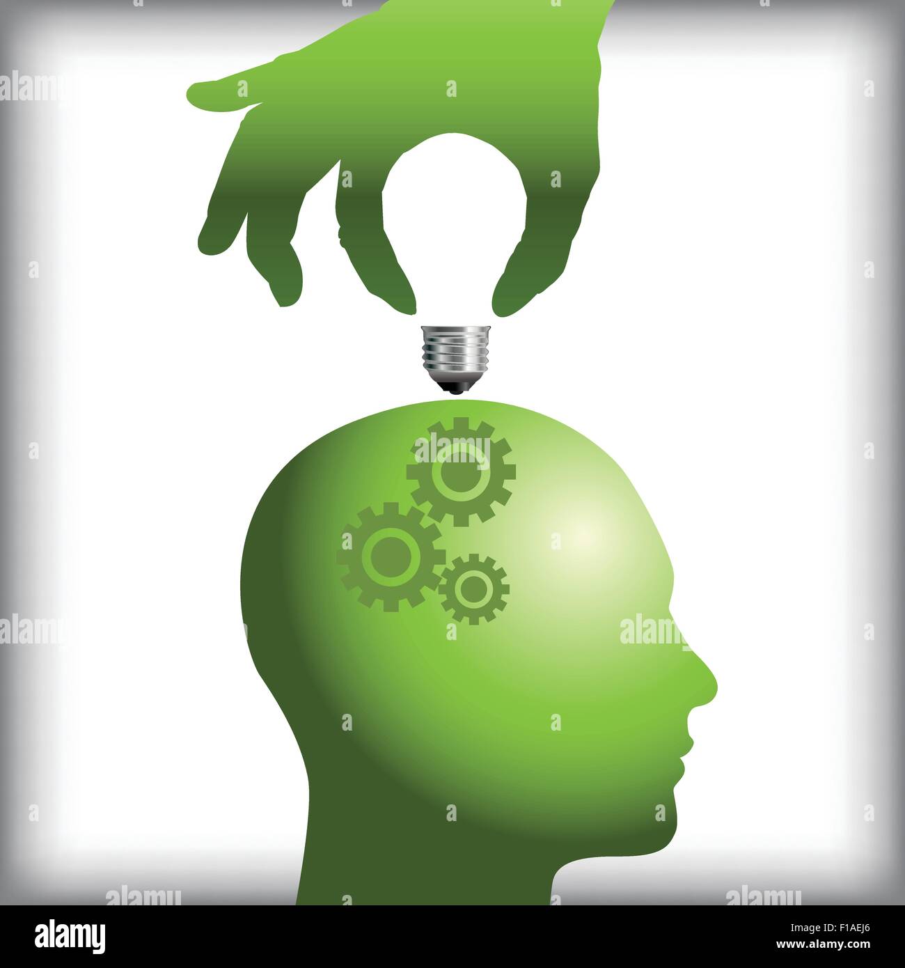 Idea from human thought process concept for Print or Web Stock Vector ...